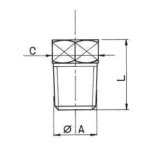 Sealing plug NPT 3/4 "NPT x 27 WIGAM P3-E + buy more cheap | FrigoPartners